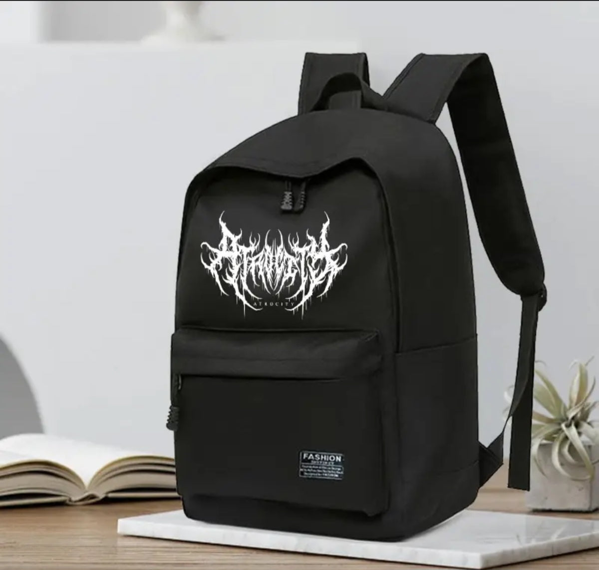 1pc unisex gothic print backpack – heat vault
